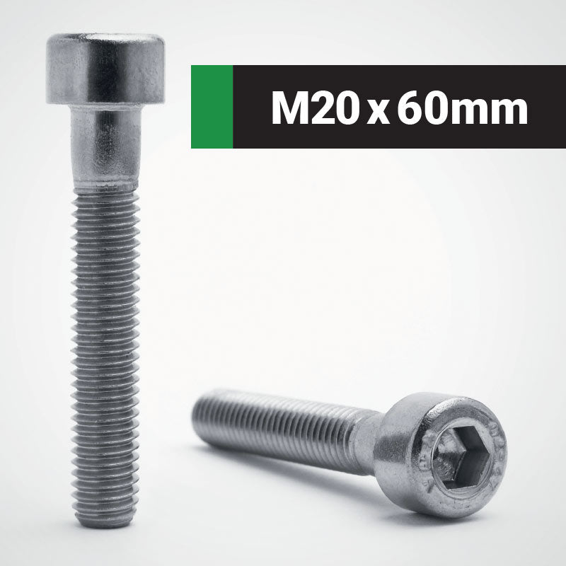 M20 X 60mm SOCKET CAP SCREW (A2-70 STAINLESS STEEL) DIN 912 / ISO 4762 ...