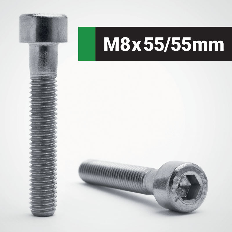 M8 X 55/55mm SOCKET CAP SCREW (A2-70 STAINLESS STEEL) DIN 912 / ISO 47 ...